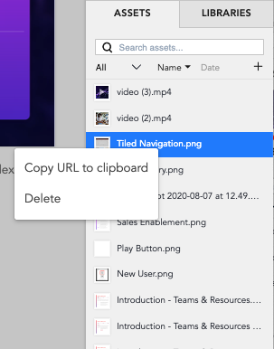 Adding Assets to a Microapp